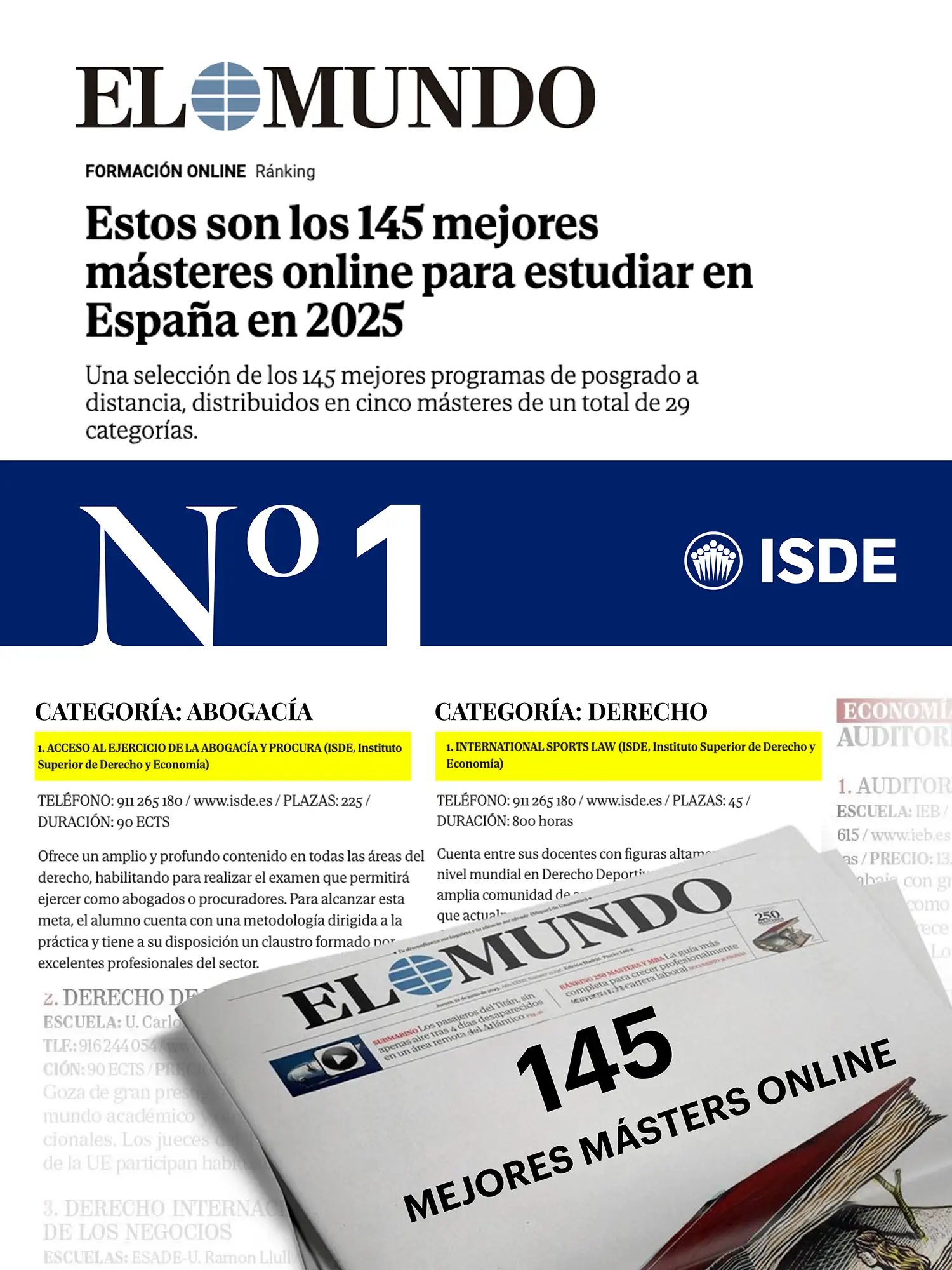 ISDE Top 1 Ranking El Mundo – El Mundo publishes its 2025 ranking of ...